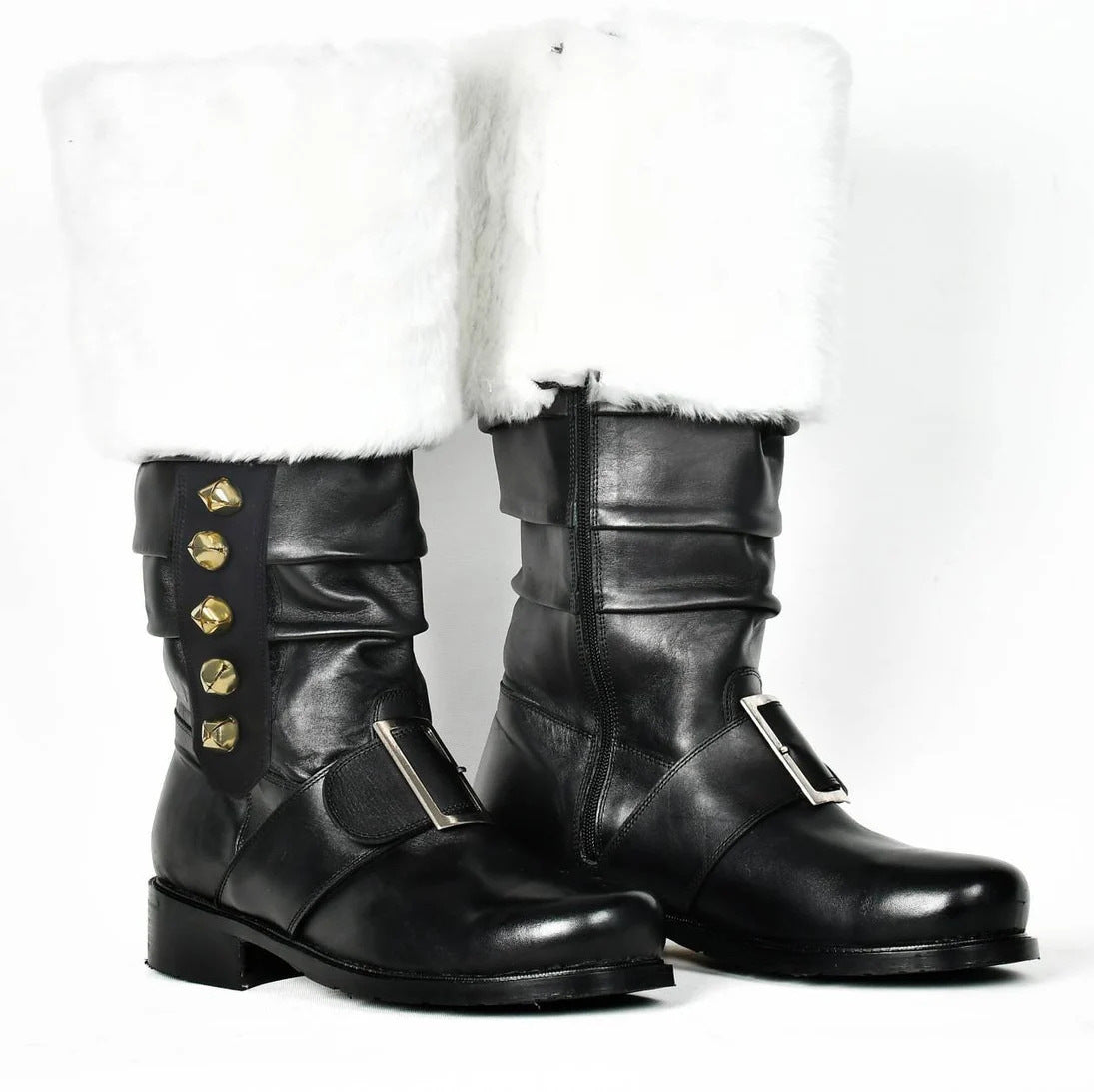 WildKing Men's Handmade Renaissance Santa Claus Leather Boots 1002